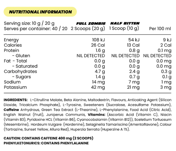 Zombie Labs Cross Eyed. Gruesome Grape. 400g - SPORTFIRST NAMBUCCA