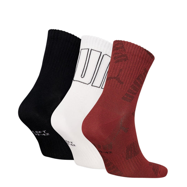 PUMA UNISEX MESH LOGO SHORT CREW SOCK 3P. red combo - SPORTFIRST NAMBUCCA